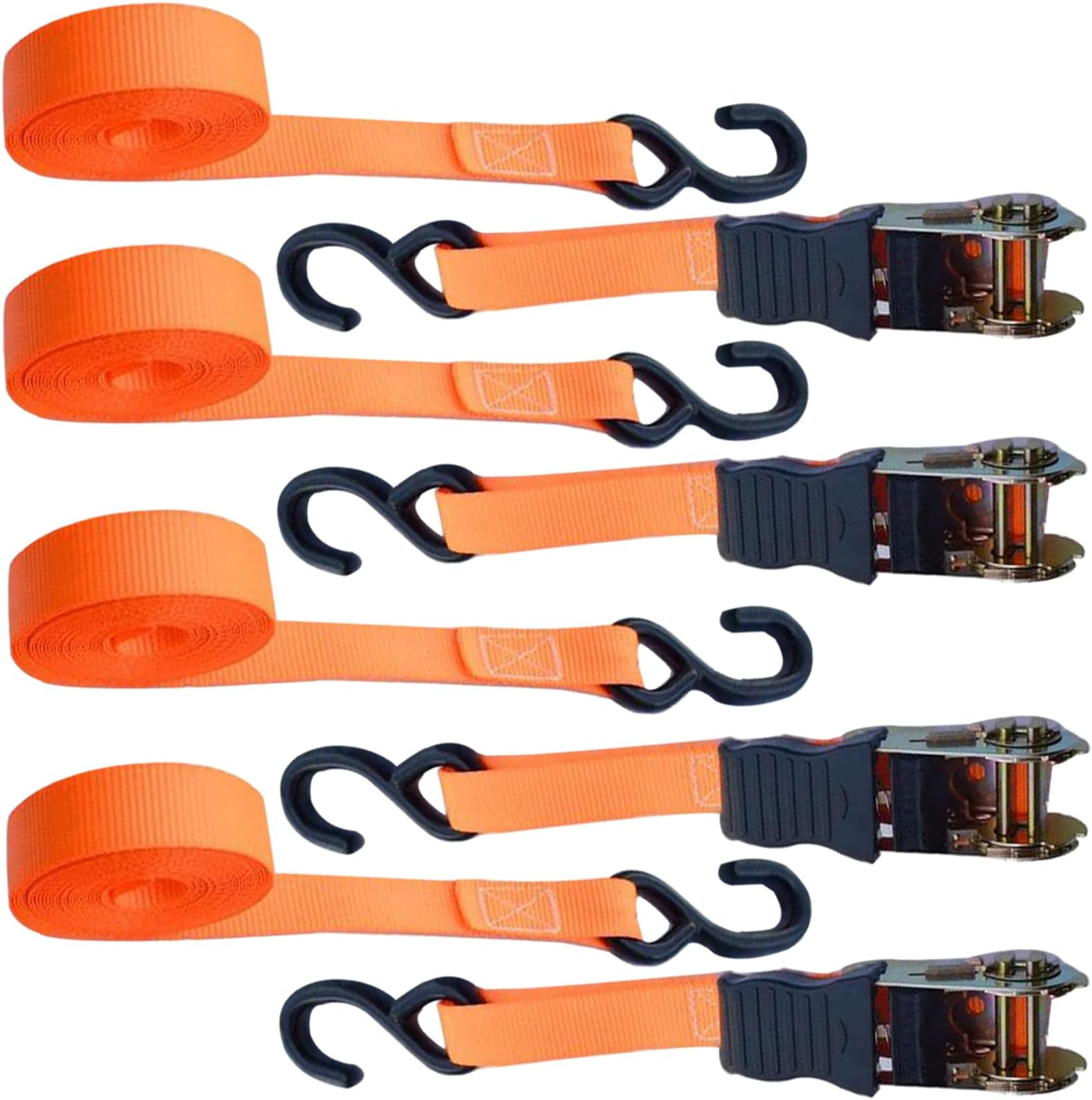 Amazon Basics - Sangle à cliquet, Lot de 4, 2,5 cm : Amazon.fr: Bricolage