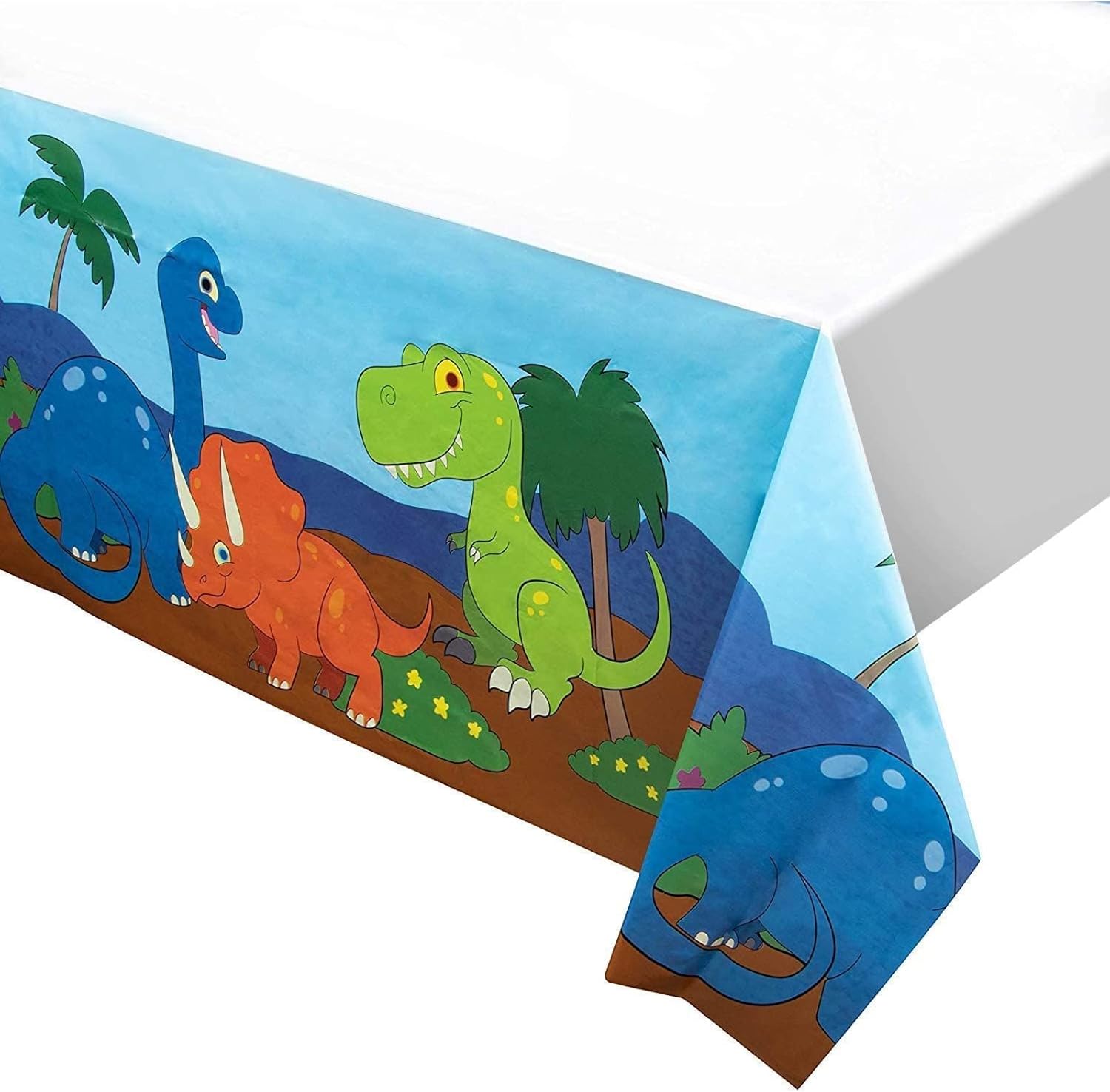 Amazon.com: Juvale Dinosaur Plastic Tablecloth - 3-Pack Dino Party 54 x ...