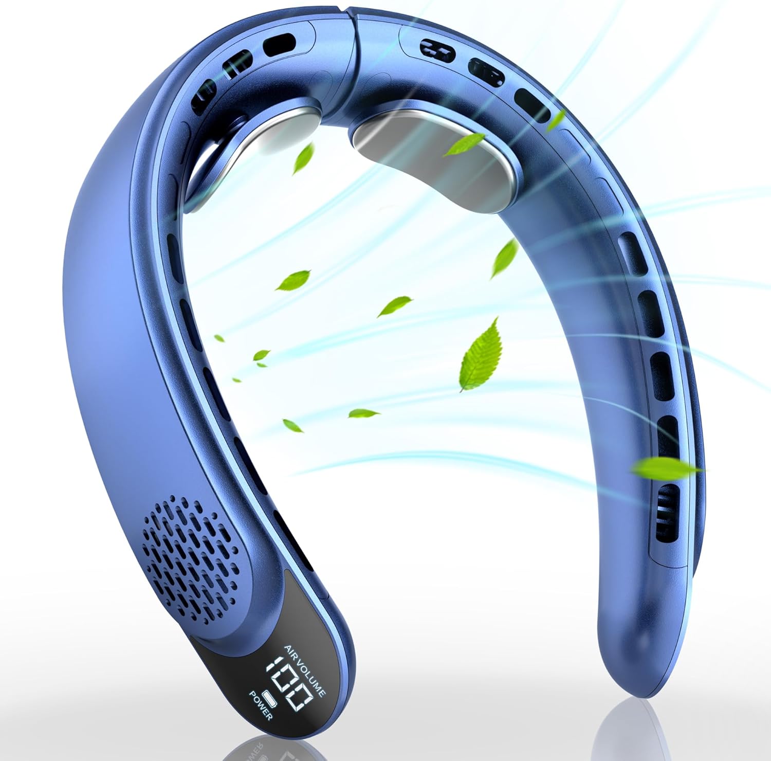 FrSara Rechargeable Neck Fan, Personal Fan with LED Display, 3 Speeds ...