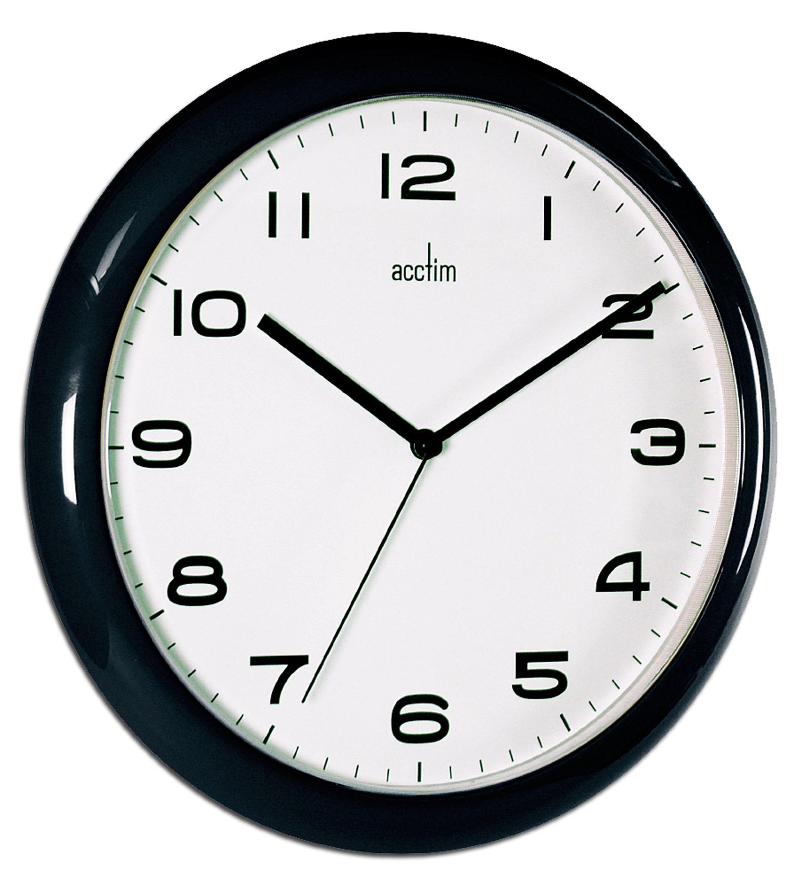 Acctim 92/302 Aylesbury Wall Clock, Black, 25.5 cm H x 25.5 cm W x 3.5 ...