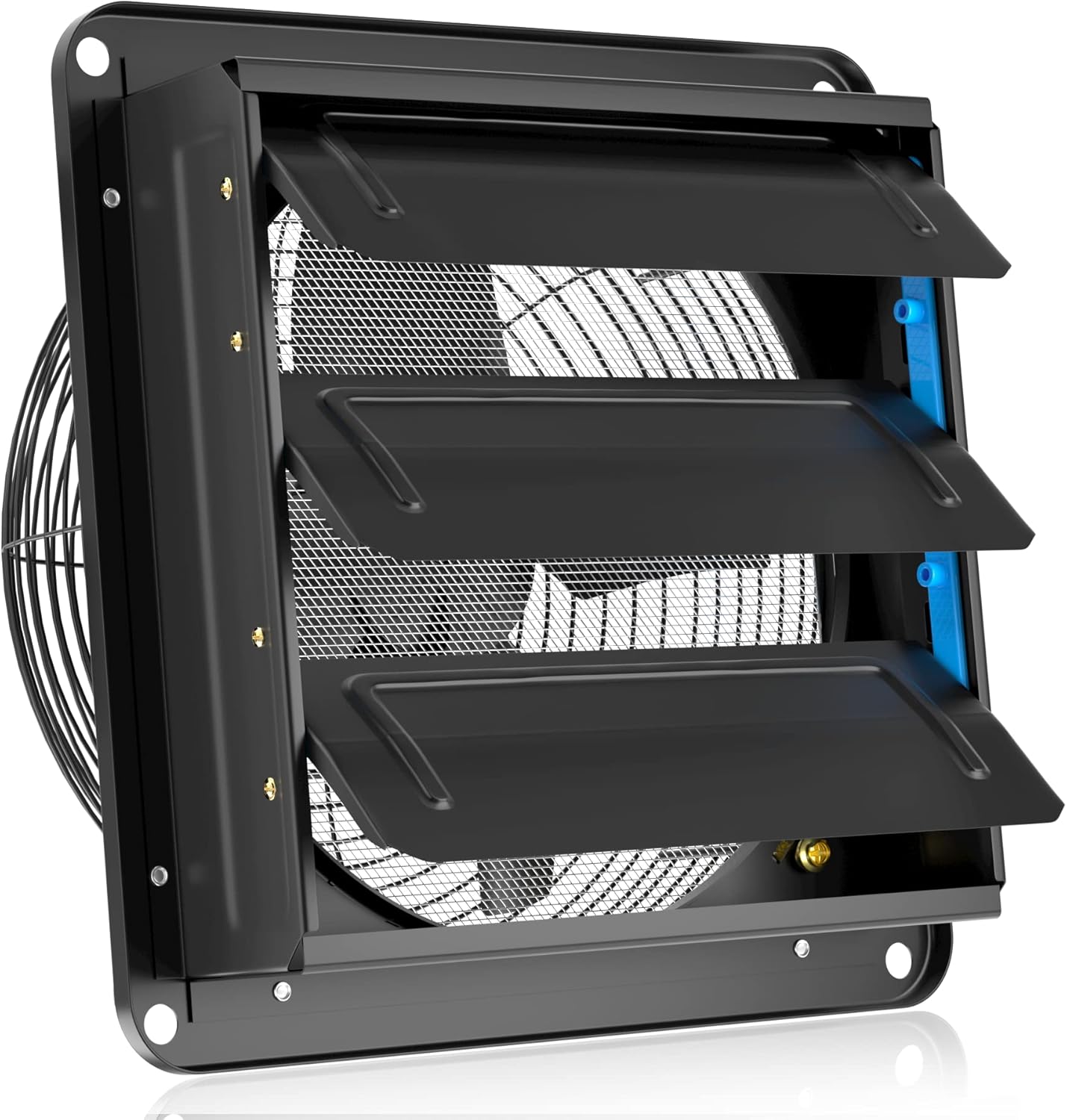 HG Power 10“ Shutter Exhaust Fan with Mesh Screen, 647CFM Wall Mounted ...