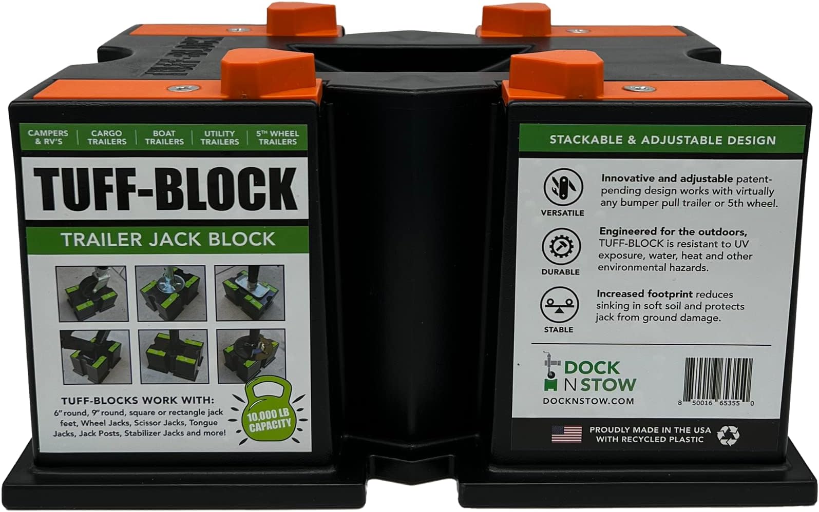 Amazon.com: OX BLOX Heavy Duty Trailer Jack Block - RV Leveling Blocks ...