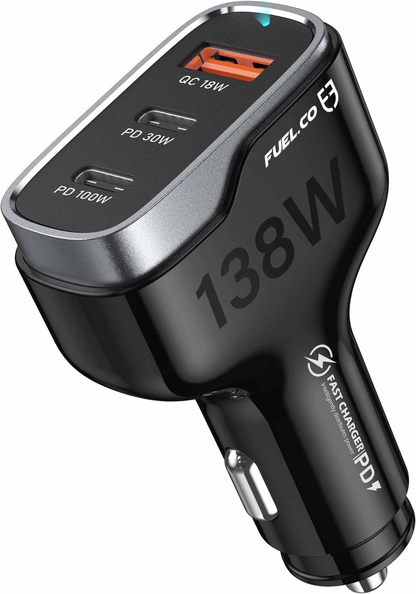 Fuel.co Type C Car 140W Charger with Dual Ports PD 100W - 18W - 30W USB ...