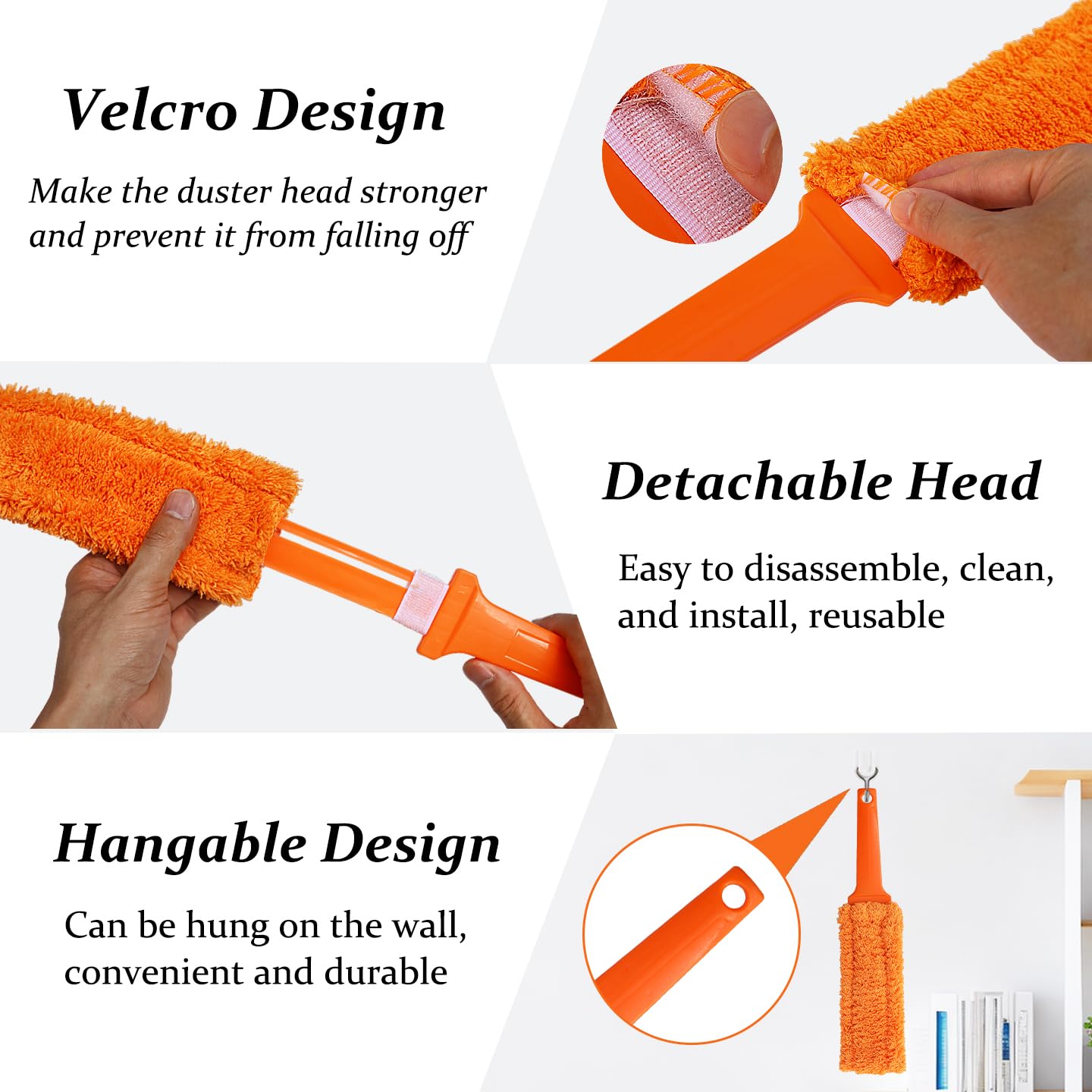 Snapklik.com : 4 Pack Microfiber Dusters - 15 Inch Length, Flat Design ...