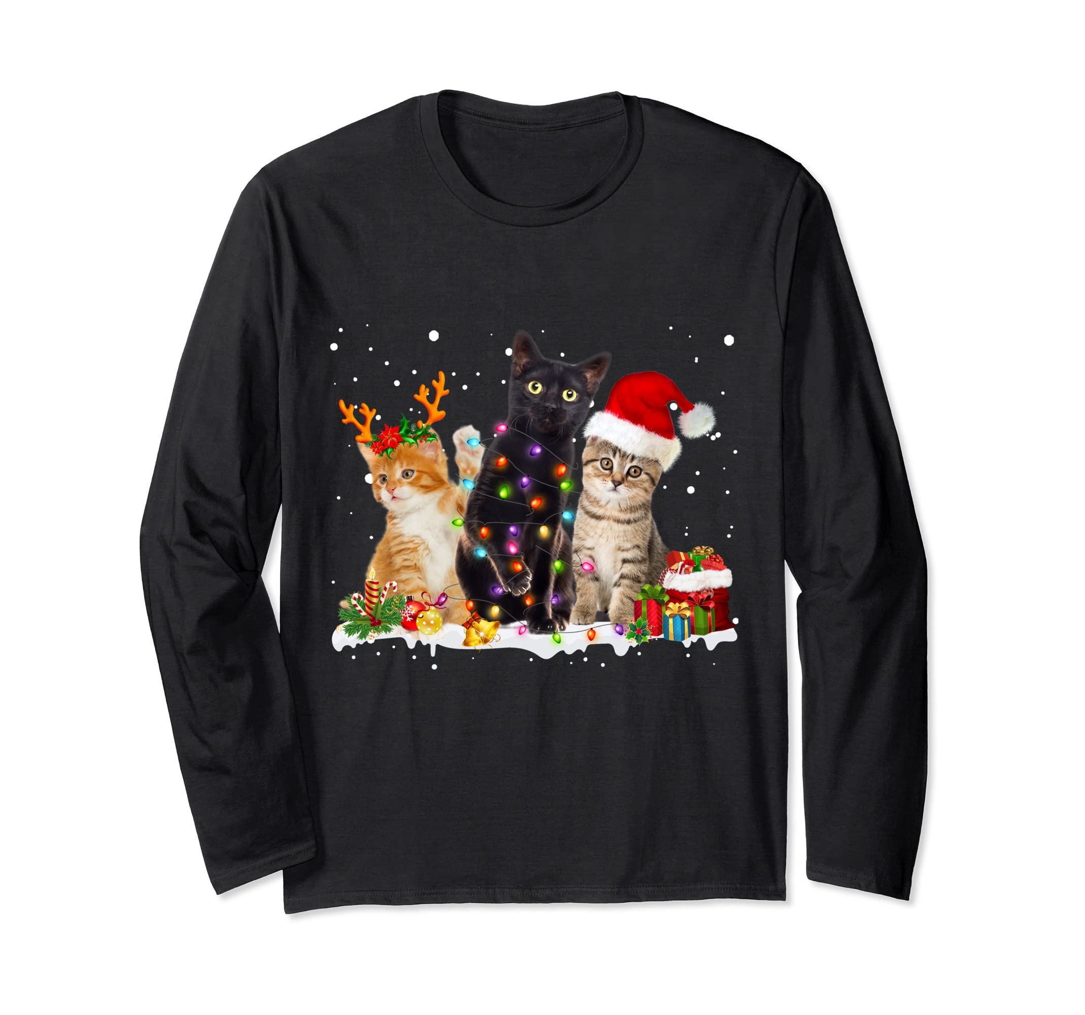Amazon.com: Santa Cat Light Gorgeous Reindeer Pajama Christmas Cat ...