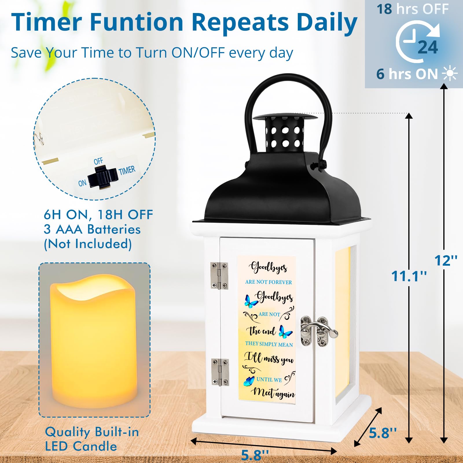 Snapklik.com : Fabuday Sympathy Gift Memorial Lantern - Memory Lamp For ...