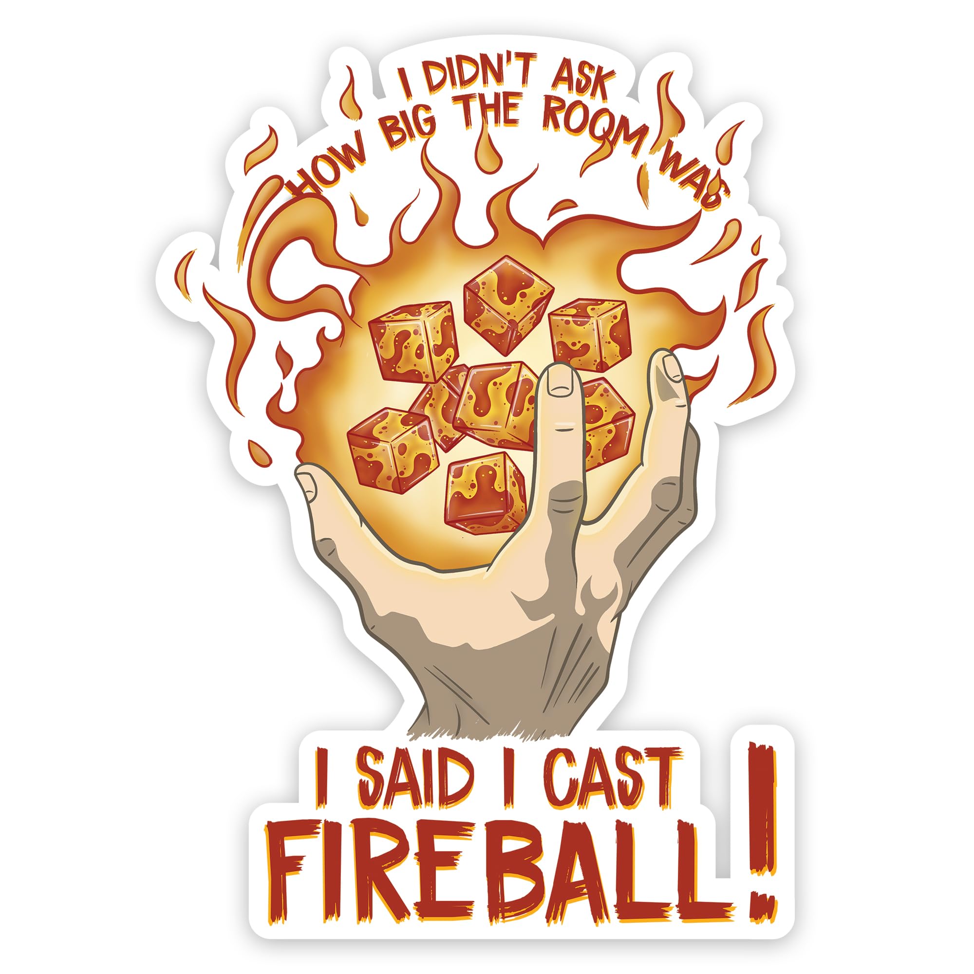 Amazon.com: Glassstaff I cast Fireball DND Stickers – Dungeons and ...