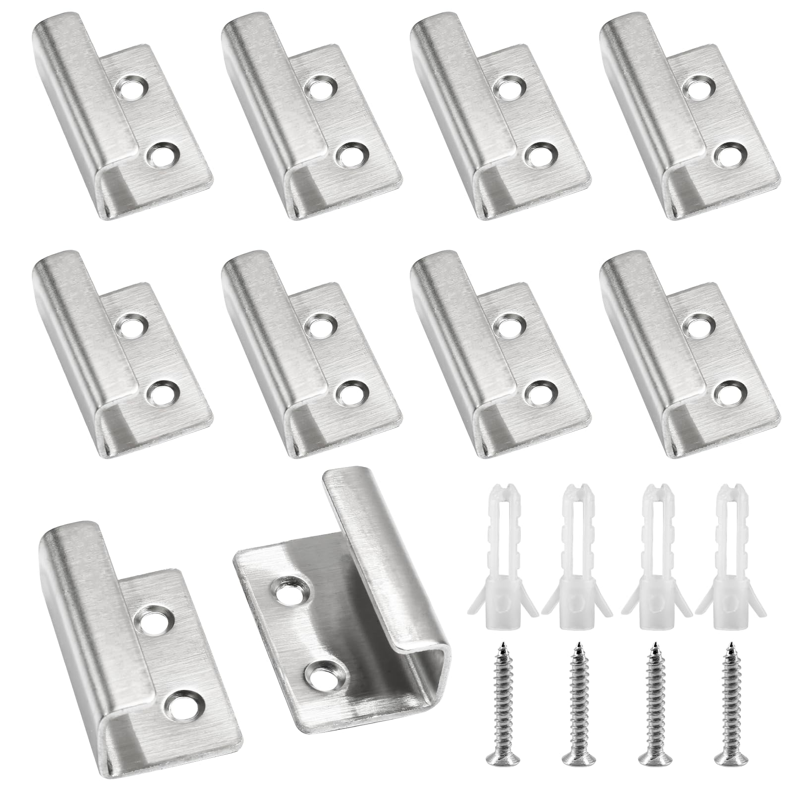 Luomorgo 10 Pcs Tile Display Wall Hanger, Stainless Steel Wall Mounted ...