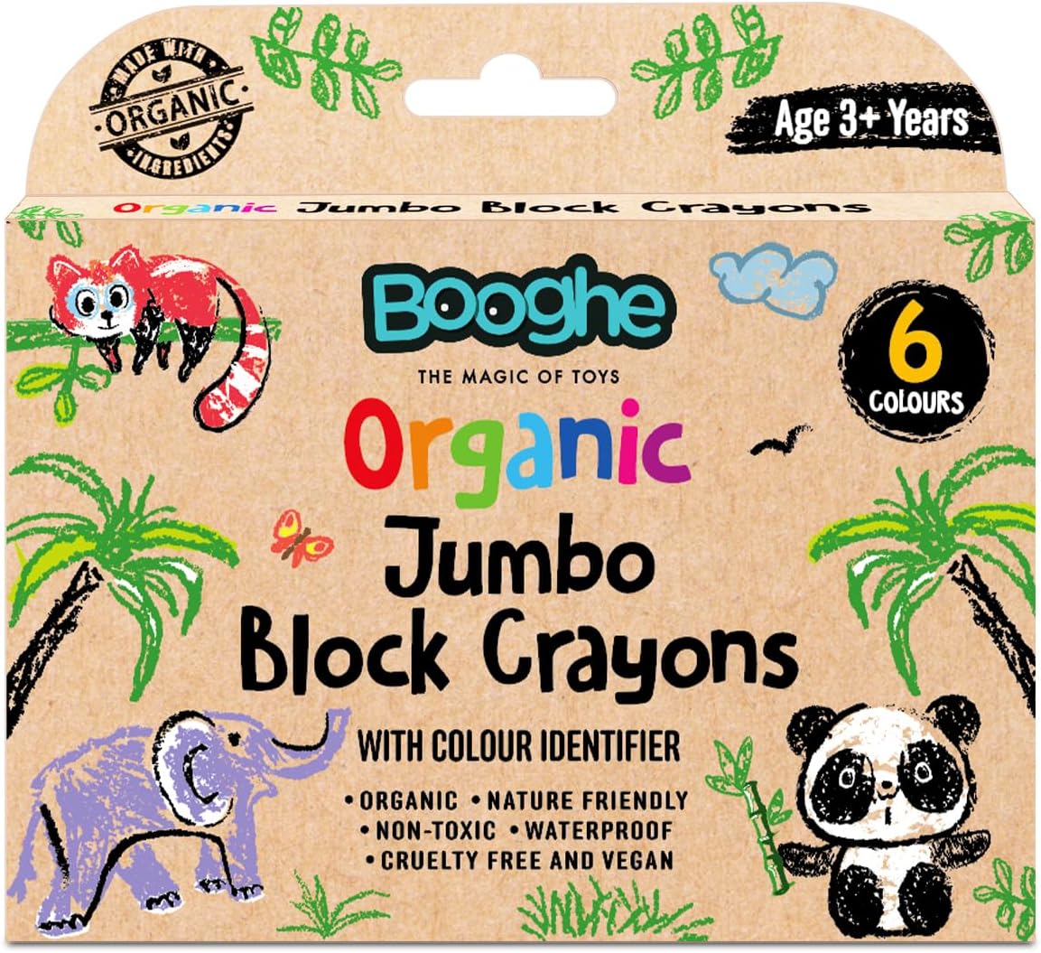 Booghe Crayons Organic Jumbo Block Crayons - Made With Organic ...
