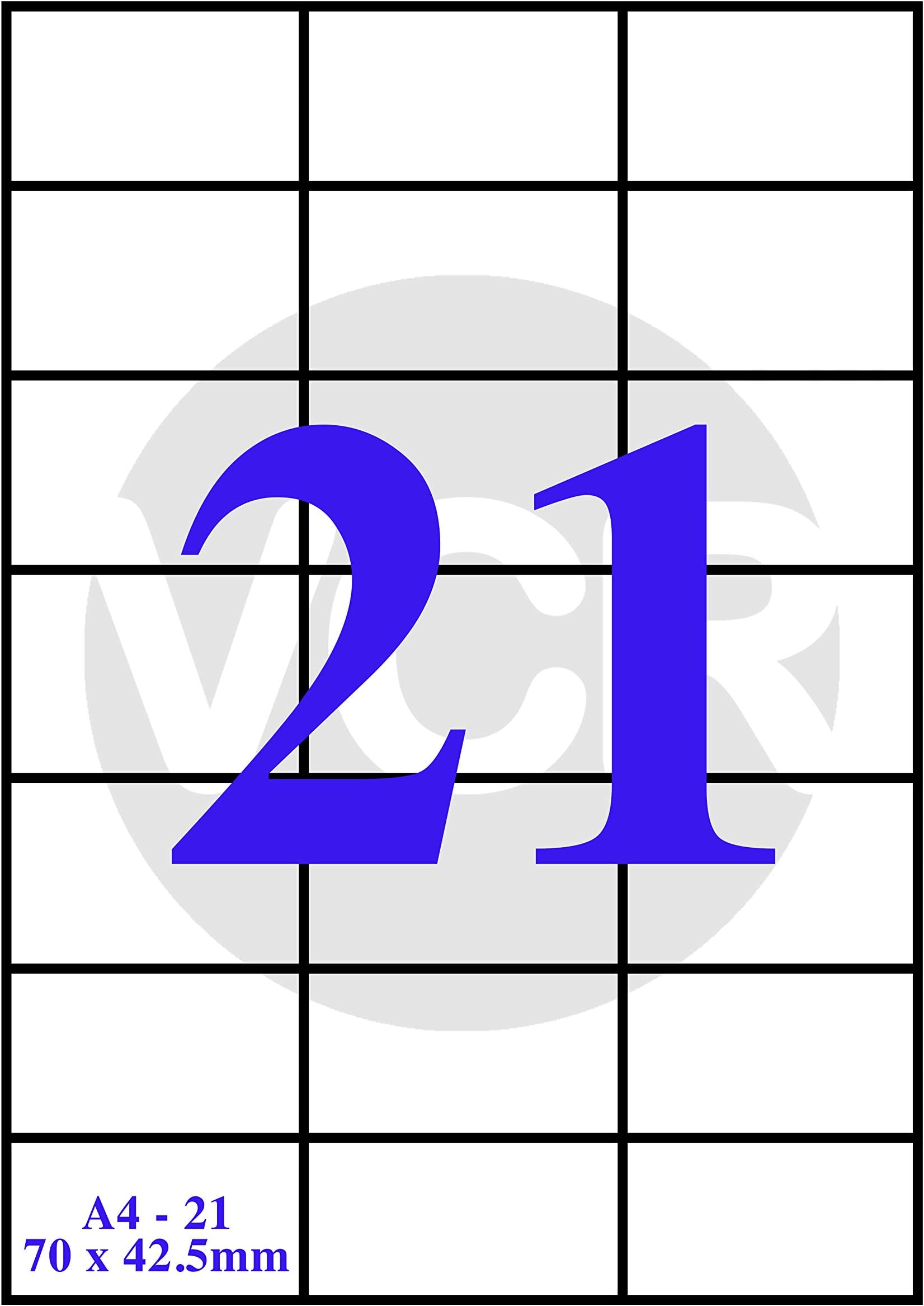 VCR A4 Size White Self Adhesive Label/Sticker for Printer (Inject ...