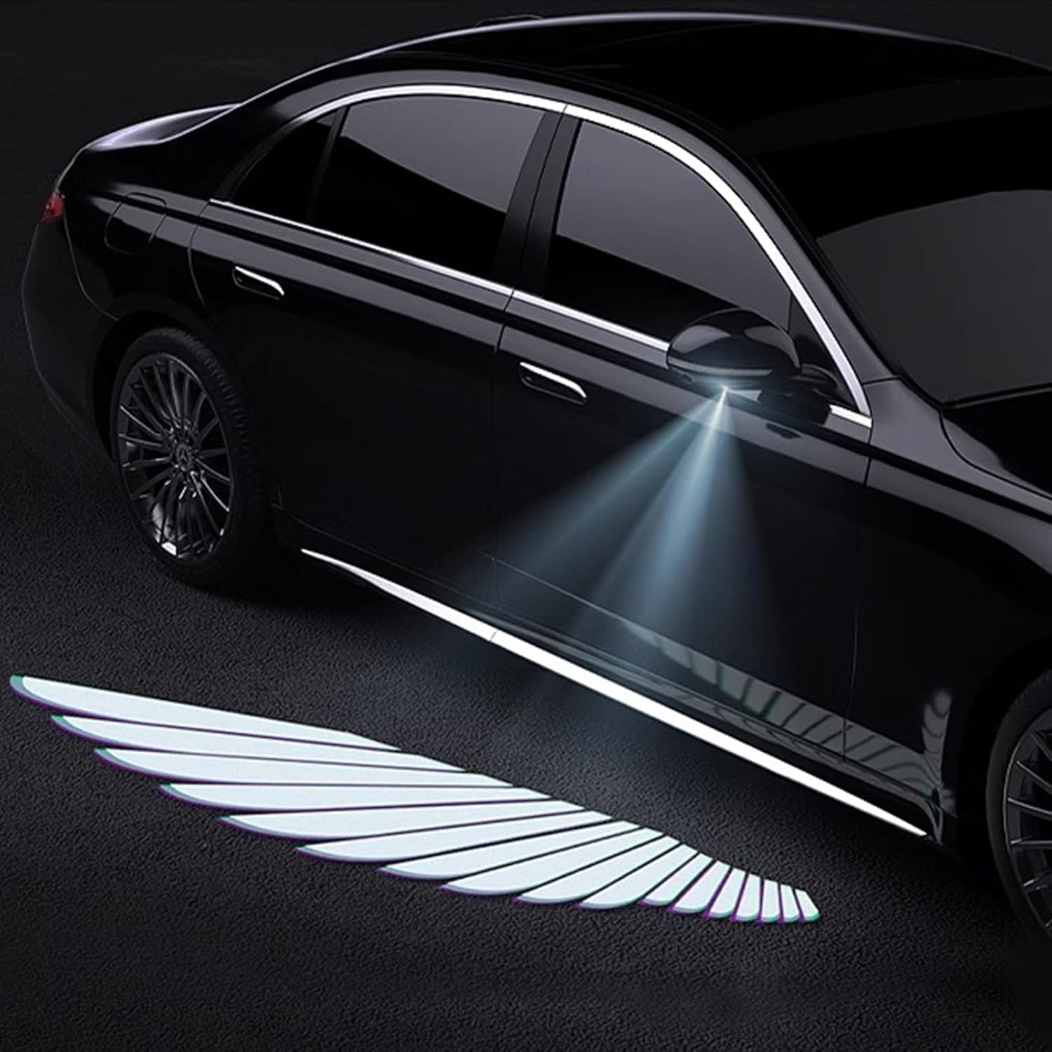 Amazon.com: HSOKEW Side Rearview Mirror Welcome Lights, Angel Wing Door ...