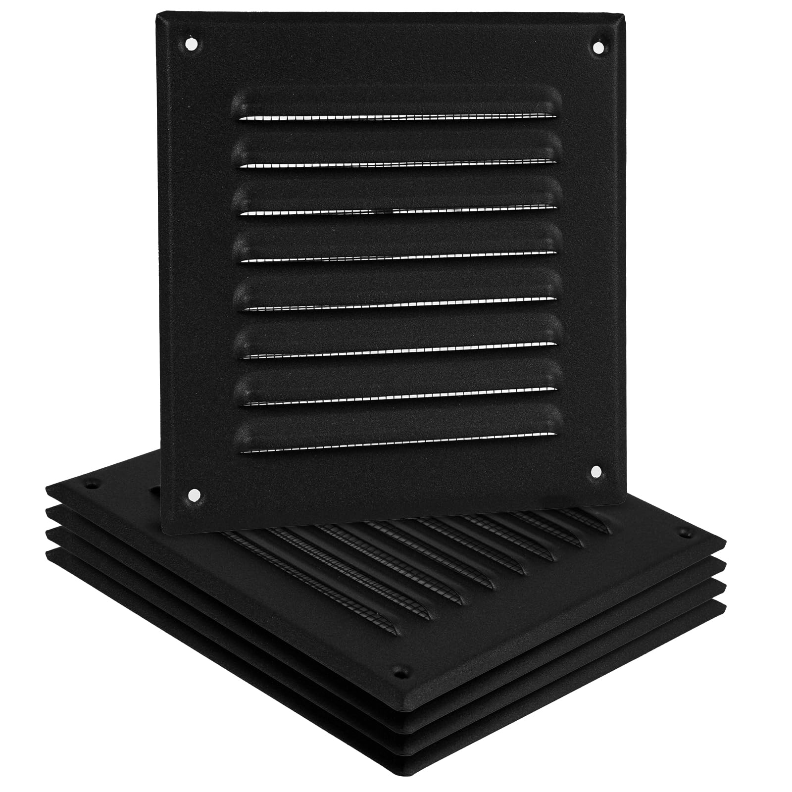 HVAC OV 5" x 5" Inch (Grille Dimensions) Pack of 5 - Black Stainless ...