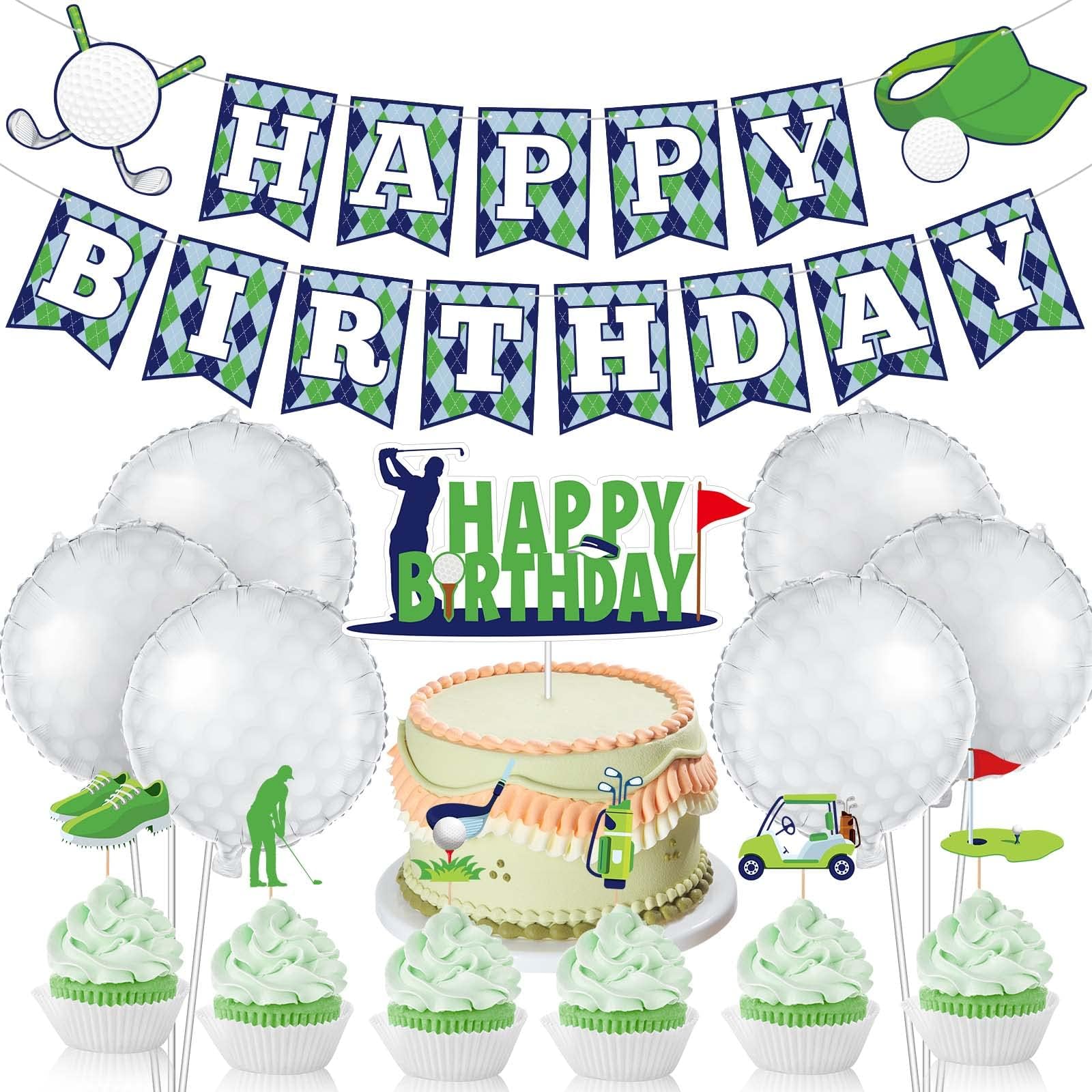 Amazon.com: Golf Birthday Party Decorations for 4th Boys Blue Green ...