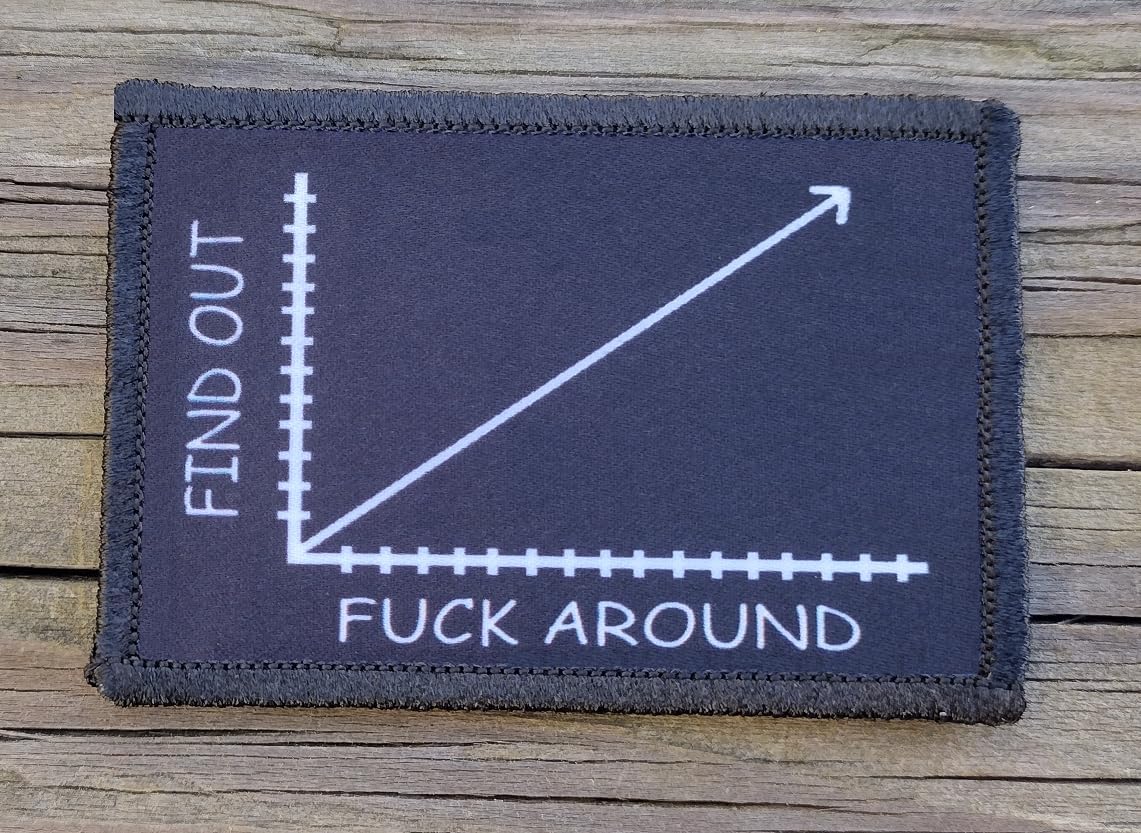 Amazon.com: F Around Chart Morale Patch Hook and Loop Army Custom ...