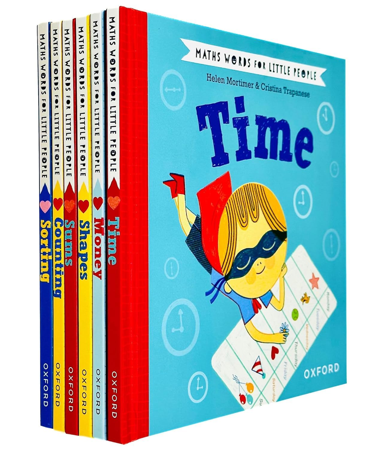 Helen Mortimer 6 Books Collection Set (Time, Money, Shapes, Sums ...