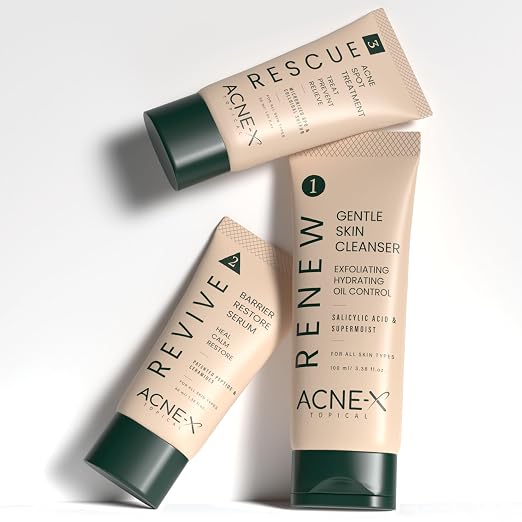 Acne-X Topical X-KIT trio: Renew, Revive & Rescue