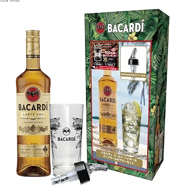 Amazon.co.jp: Bacardi Gold Lamb Highball Set (Rum Puerto Rico, 25.5 fl ...
