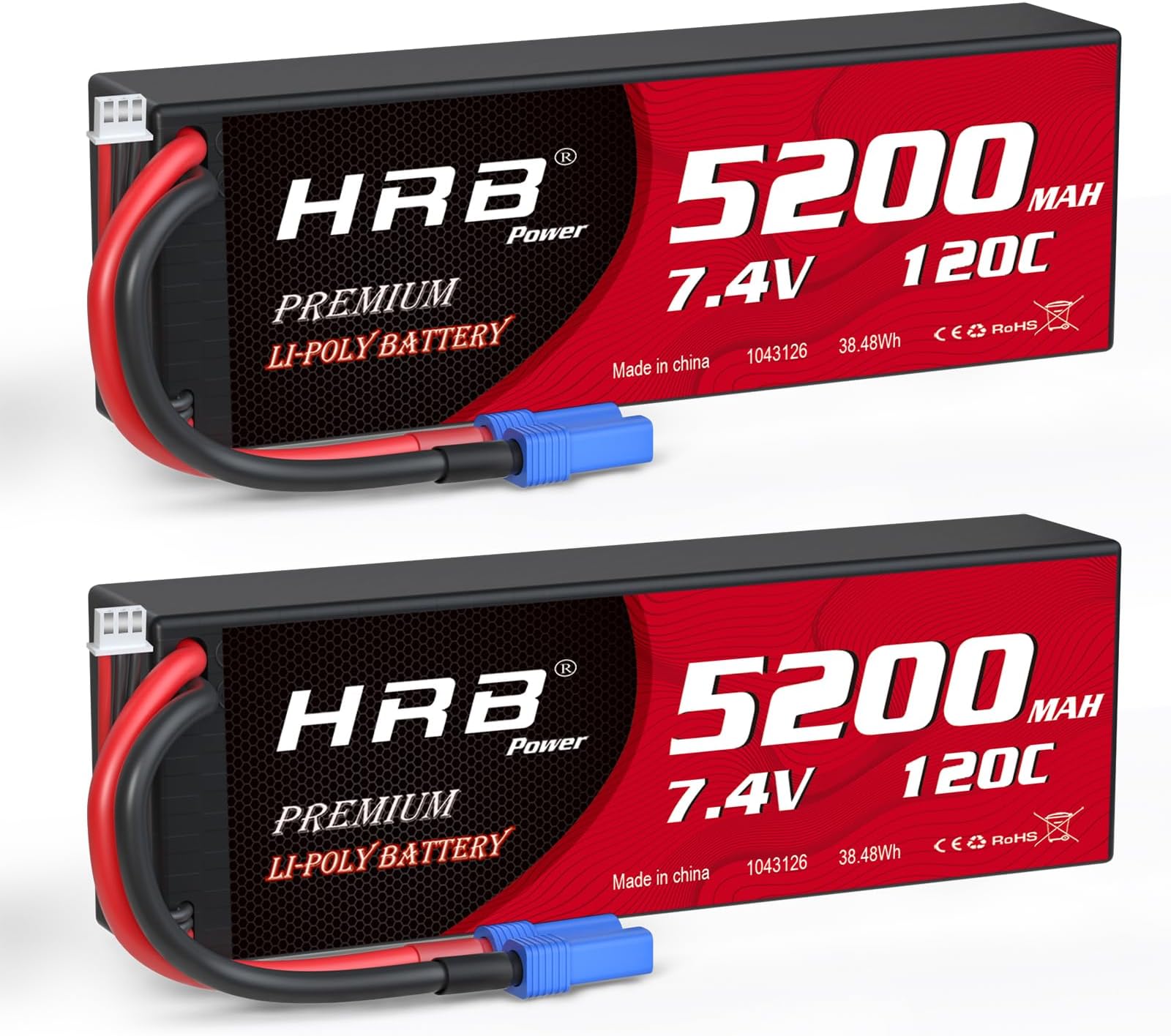 Amazon.com: URGENEX 7.4V 5200mAh Lipo Battery 2S 70C High Discharge ...