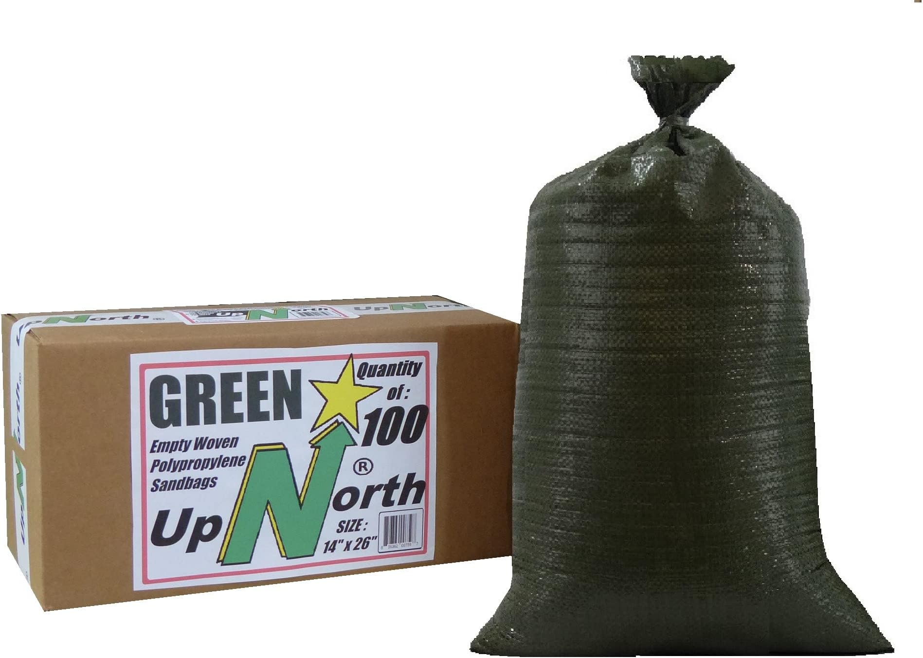 Amazon.com: Sand Bags - Empty Woven Polypropylene Sandbags with BUILT ...