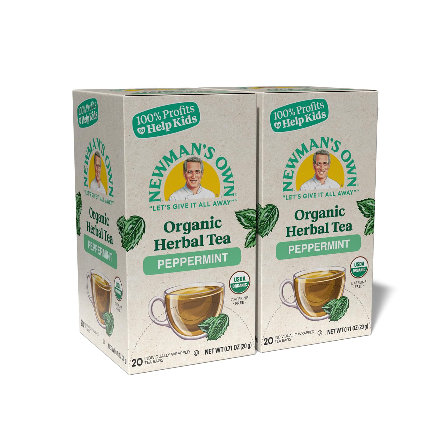 Amazon.com : Newman's Own Organic Peppermint Tea Caffeine Free ...