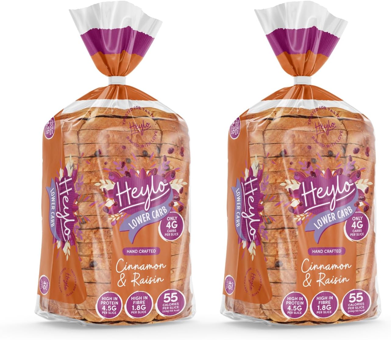 Heylo Low-Carb Cinnamon & Raisin Bread 2 pack (900g) | A Keto Game ...