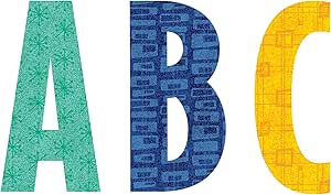 Amazon.com: CTP Retro Patterns Punch-Out Letters for Classroom ...