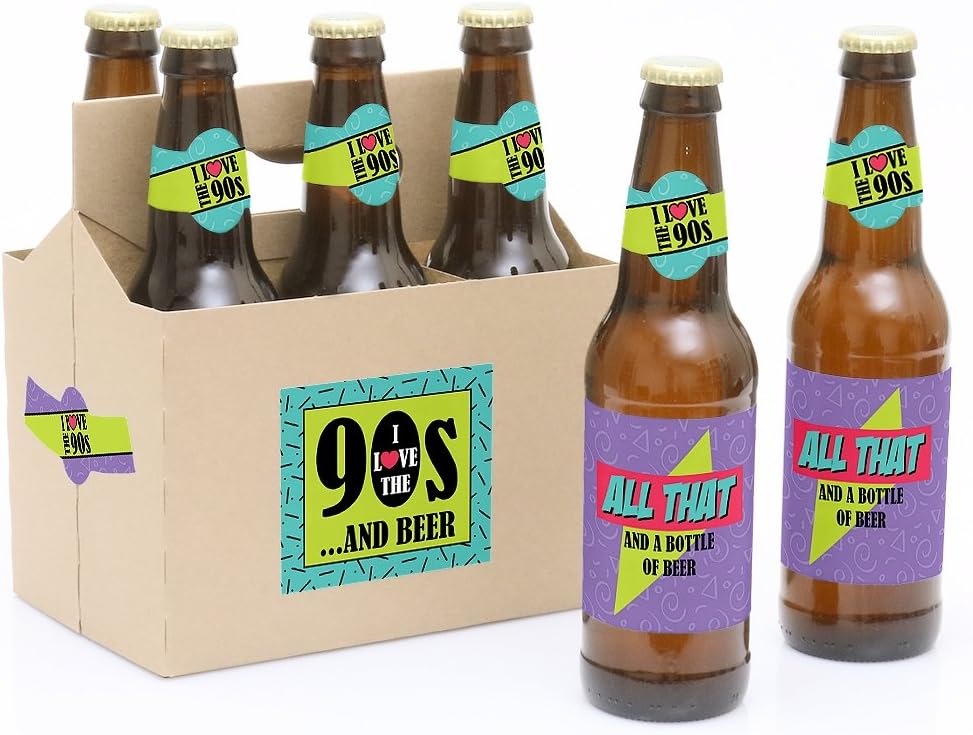 90's Throwback - 1990s Party Decorations for Women and Men - 6 Beer ...