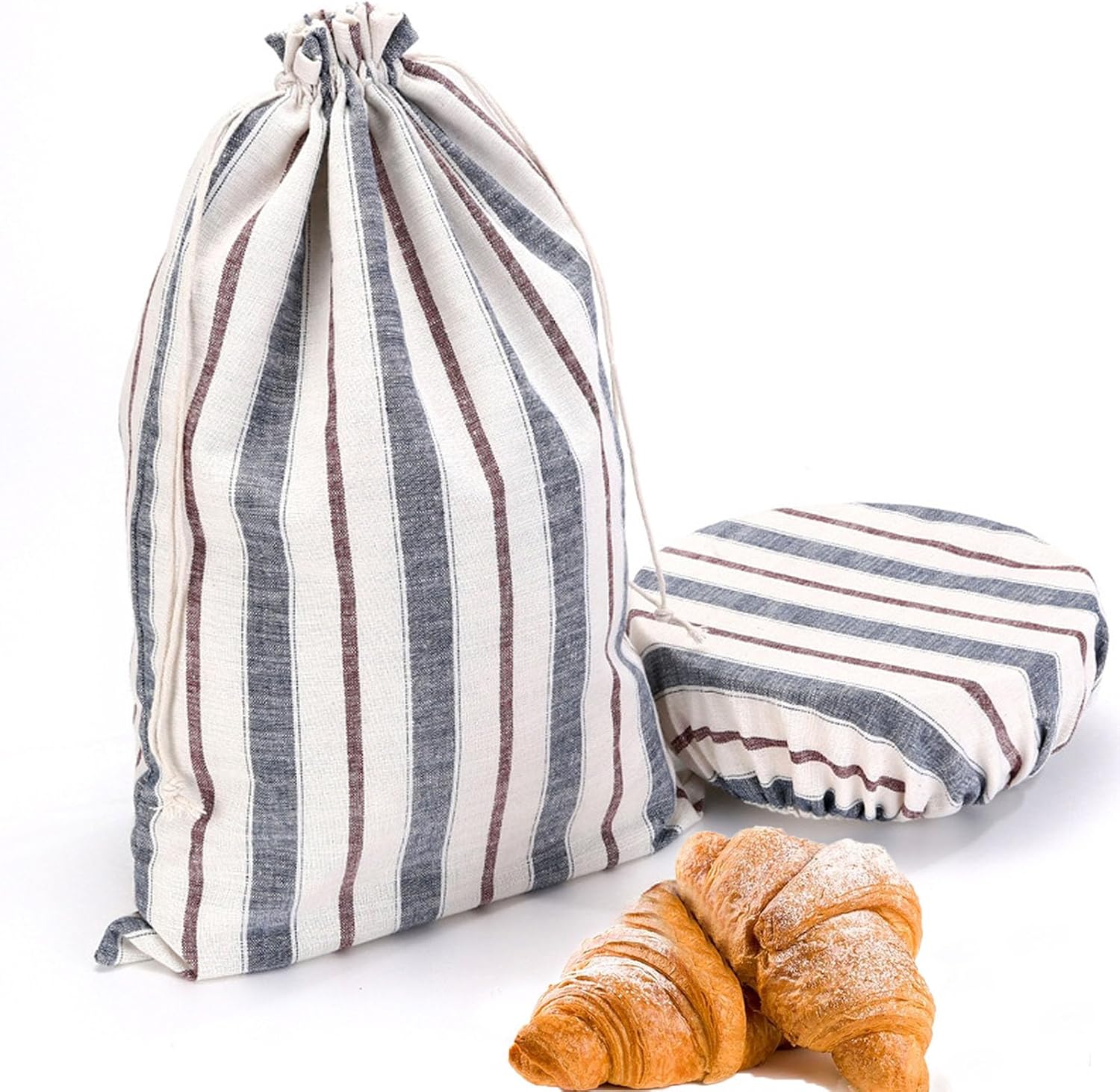 WEIFUTCH 3 Pack Bread Bags for Homemade Bread with Bowl Cover ...