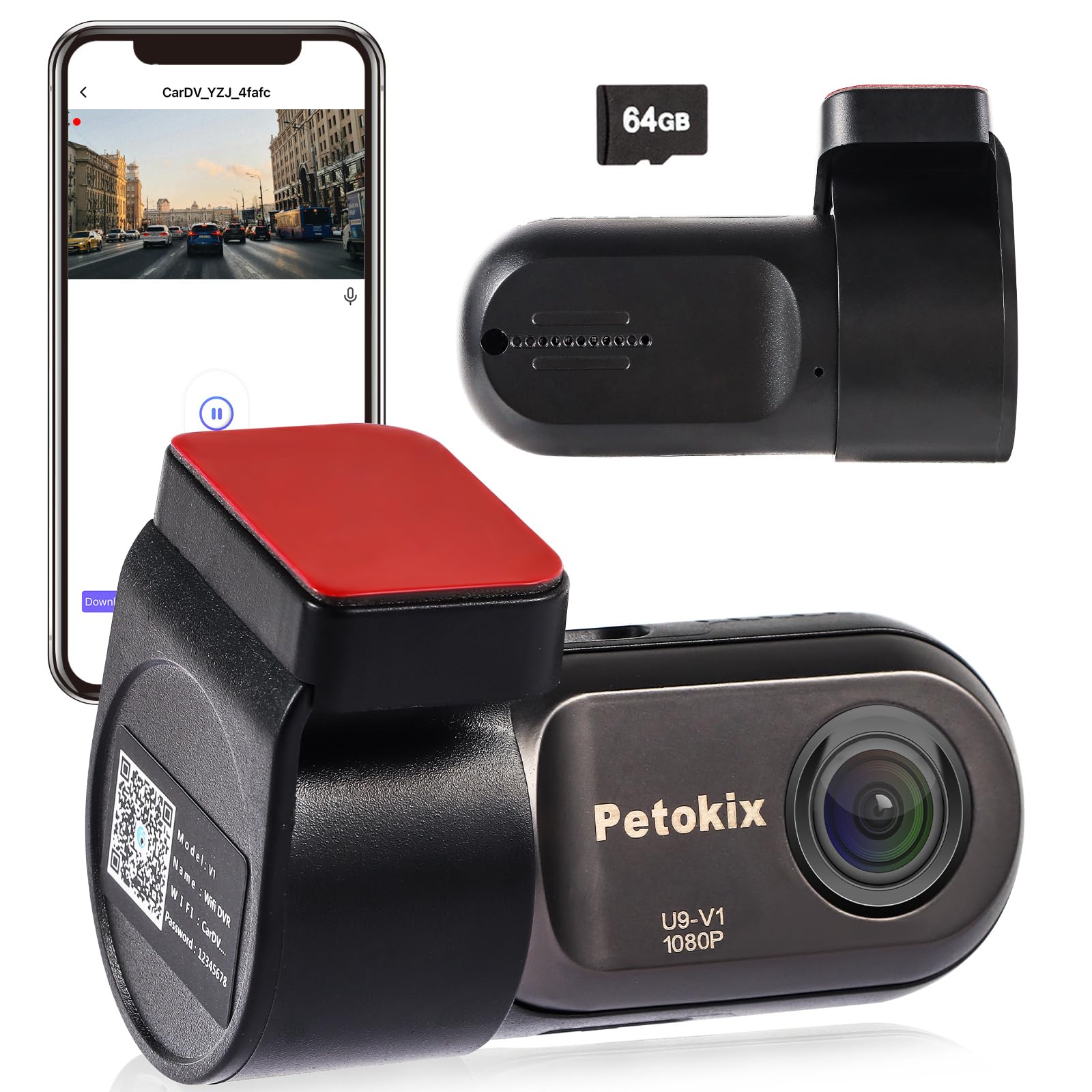 Amazon.com: Petokix Car Dash Cam,Front Small DVR Dashcam,Hidden ...