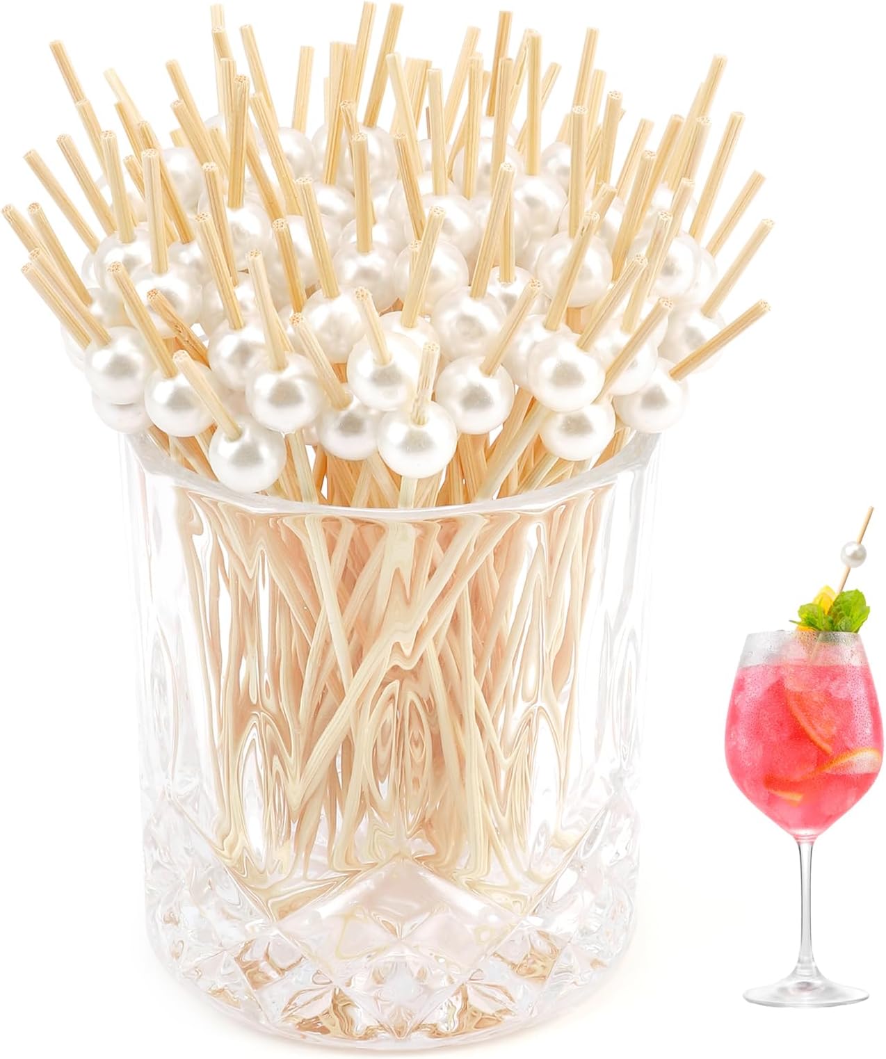 Amazon.com | Okuna Outpost 150 Pack White Pearl Toothpicks for Food ...