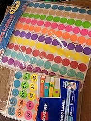 Amazon.com : Avery Preprinted Removable Pricing Labels, 3/4 Inch Round ...