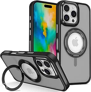 Amazon.com: Hitaoyou Designed for iPhone 16 Pro Case with Magnetic Invisible Stand [Military ...