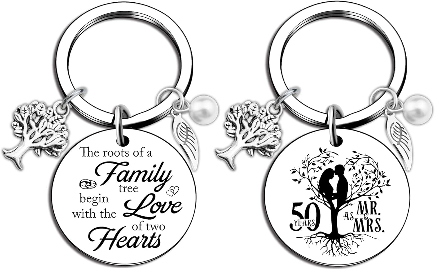 Amazon.com: Ikacvb 50th Anniversary Keepsake Keychain Unique 50th ...