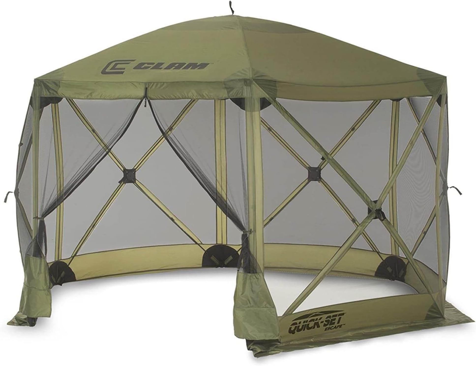 Amazon.com : Gazelle GG601GR G6 8-Person 6-Sided Portable Pop-Up Gazebo ...