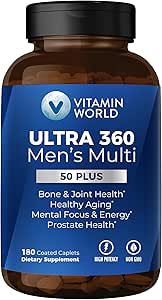 Amazon.com: Vitamin World Multivitamínico Ultra 360 para hombres 50 Plus, multivitamínico para ...