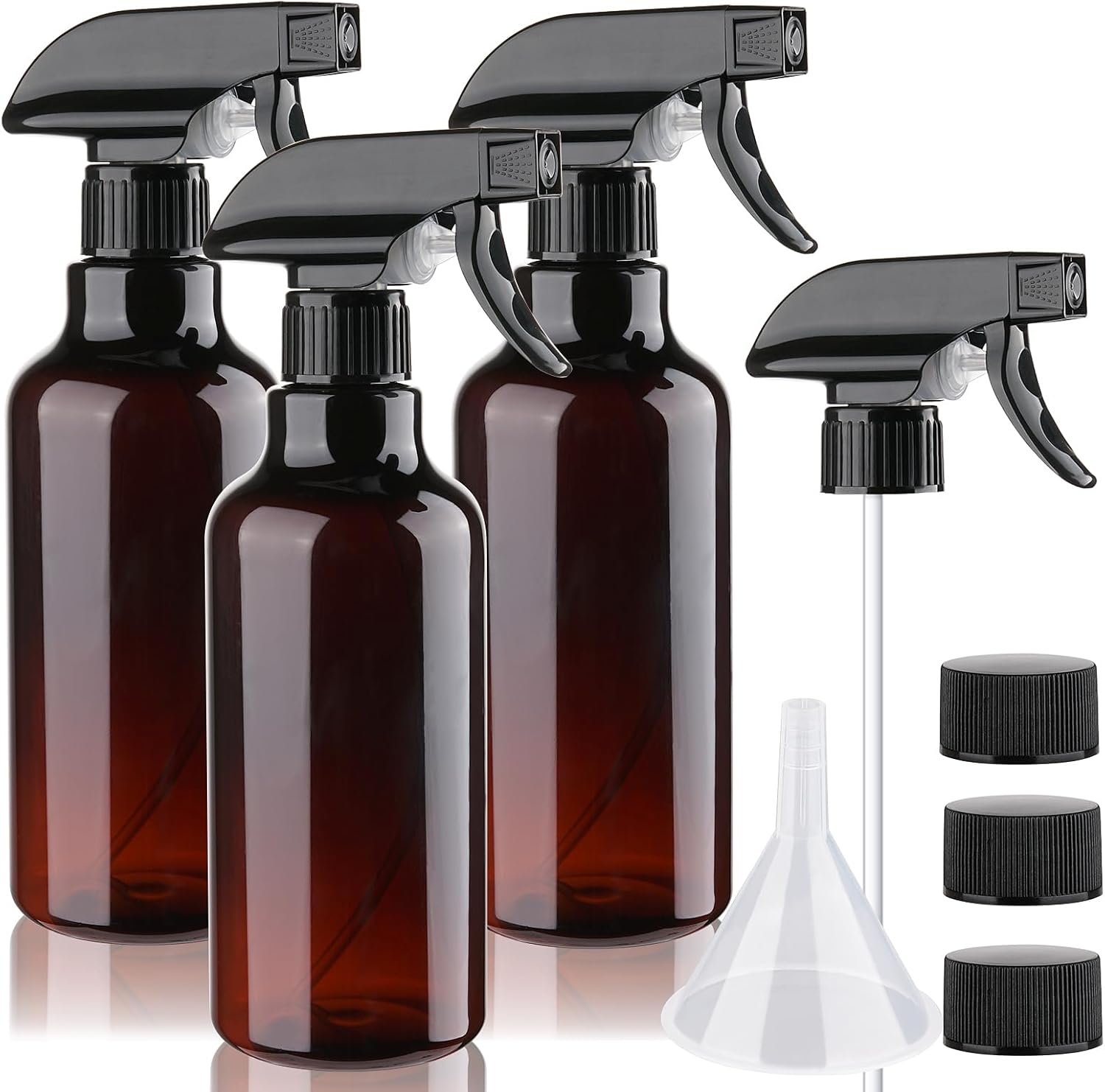 Amazon.com: Hethyo 3 Pack Plastic Spray Bottles Empty Spray Bottle 10oz ...