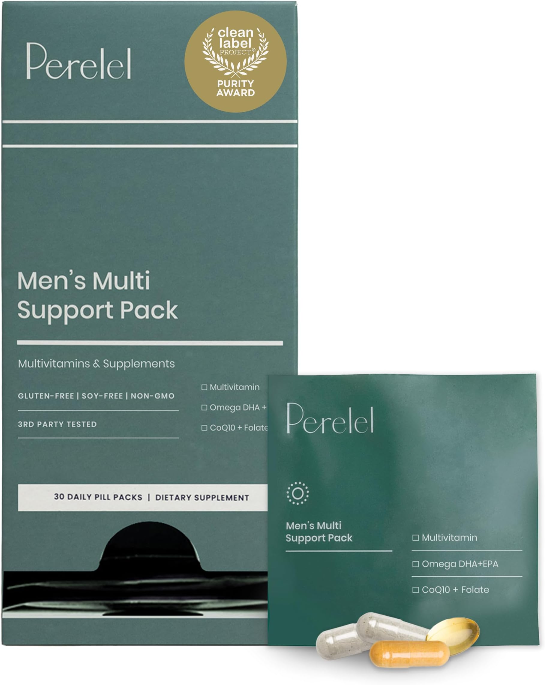 Amazon.com: Perelel Men’s Multi Support Pack, Daily Multivitamin with ...