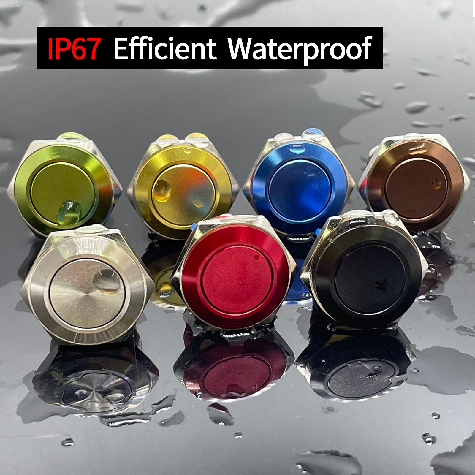 Snapklik.com : 16mm 5/8in Momentary Push Button Switch UL Certification ...