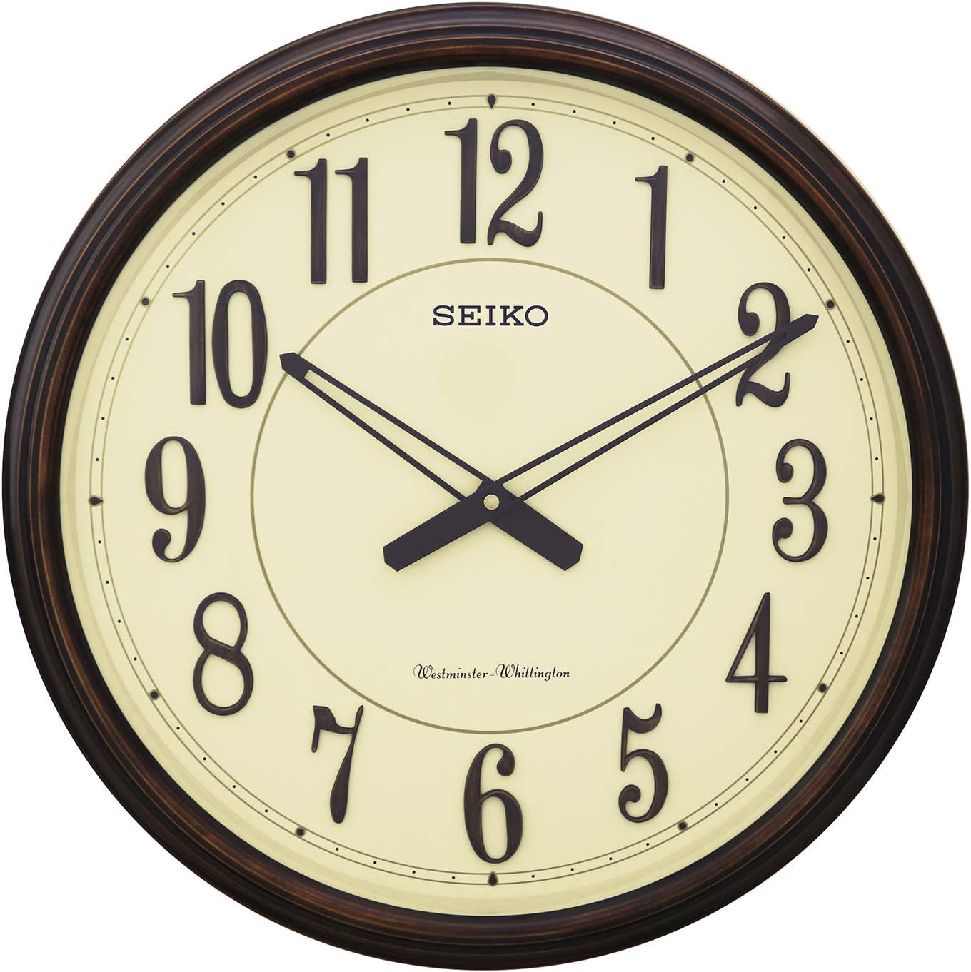 Seiko QXD212B Westminster/Whittington Dual Chimes Wall Clock, Beige ...