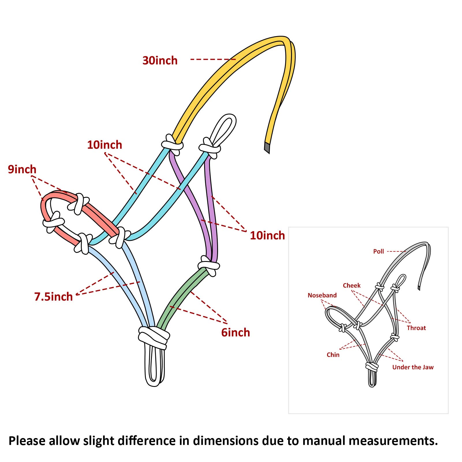 Snapklik.com : Harrison Howard Rope Halters For Horses Super Sturdy ...