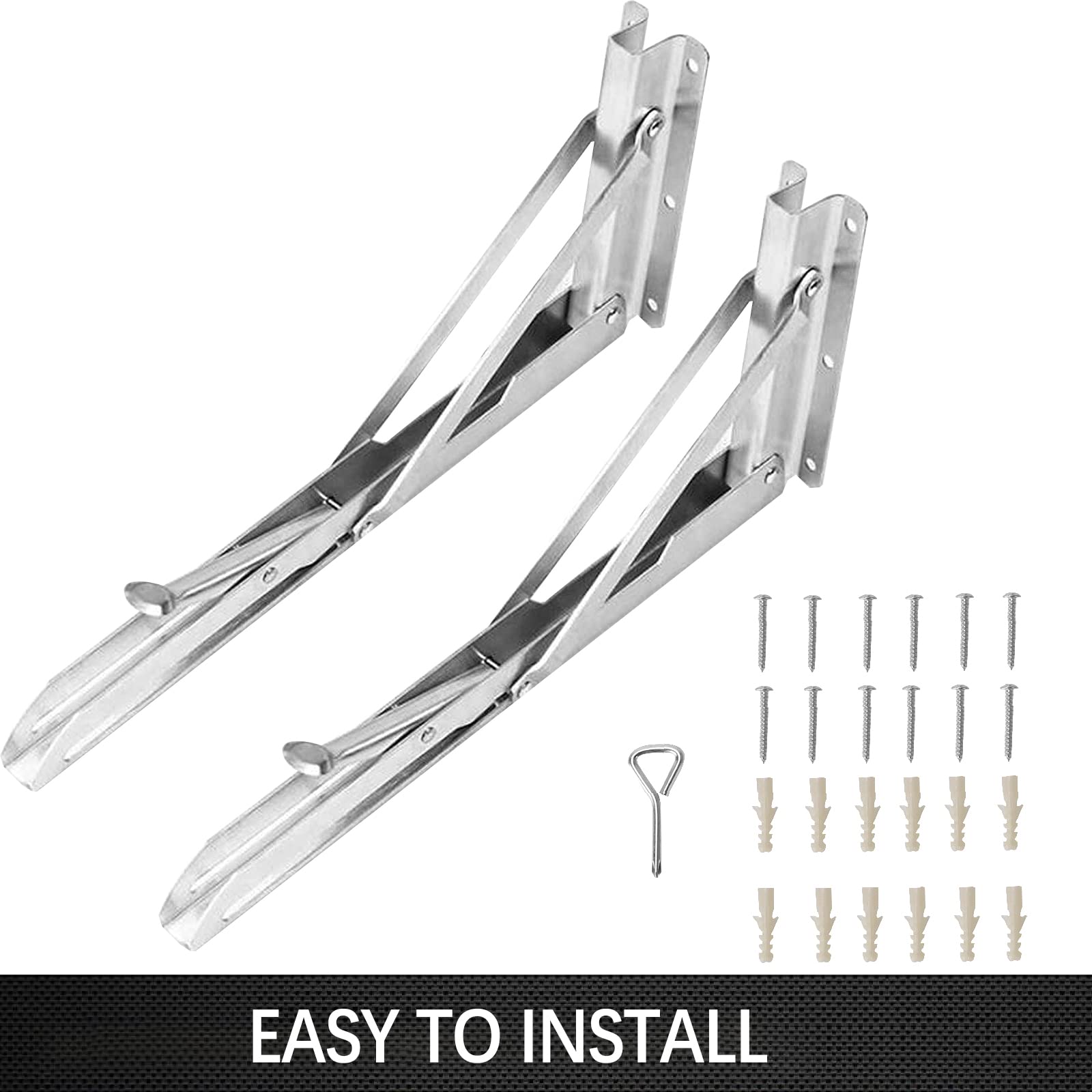 Snapklik.com : Concession Shelf 50" L X 12W Folding Shelf Stainless ...