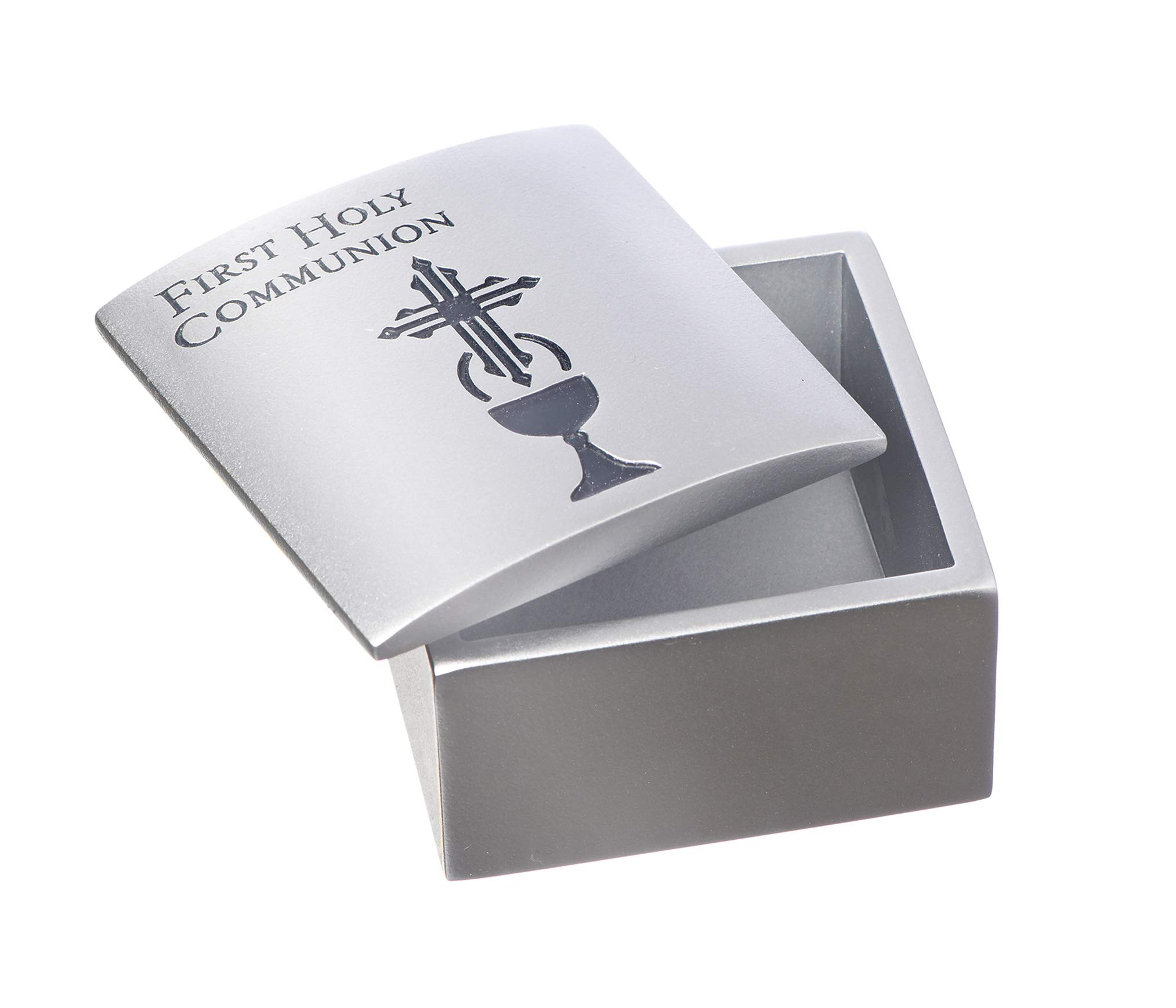 Snapklik.com : First Holy Communion Brushed Silver Tone 2 Inch Resin ...