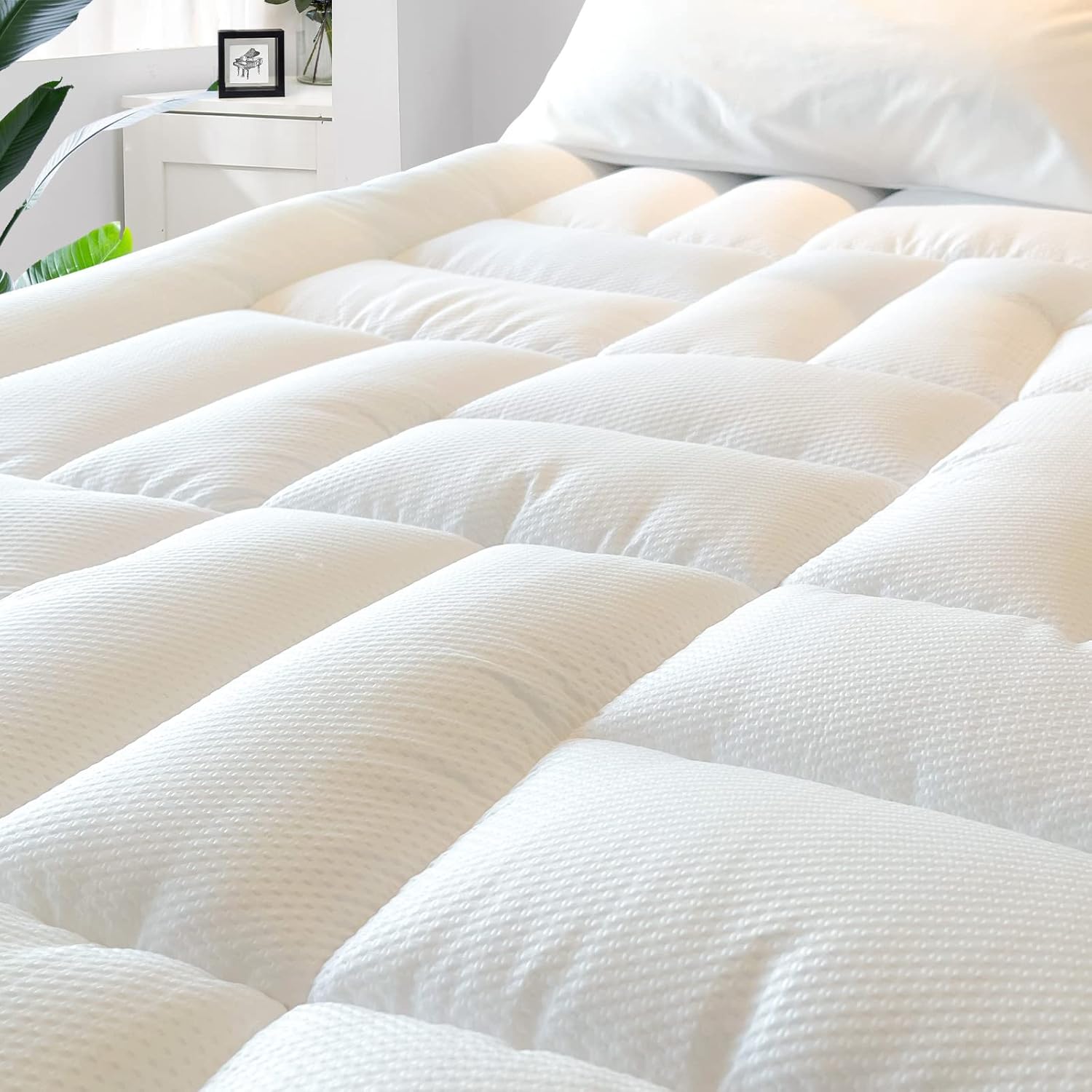 Amazon.com: Extra Thick Mattress Topper Full Size, Pillow Top Full ...