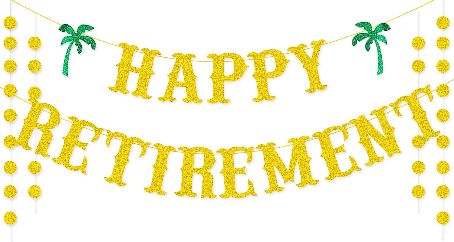 Amazon.com: Labakita Blue Enjoy Retirement Banner, Happy Retirement ...