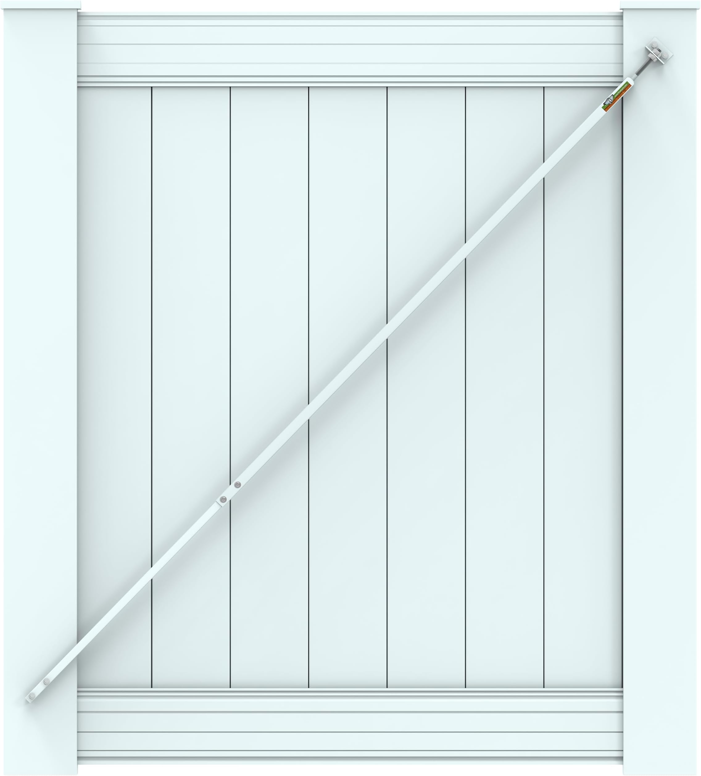 Amazon.com: True Latch 6' Telescopic Gate Brace - White Vinyl Privacy ...