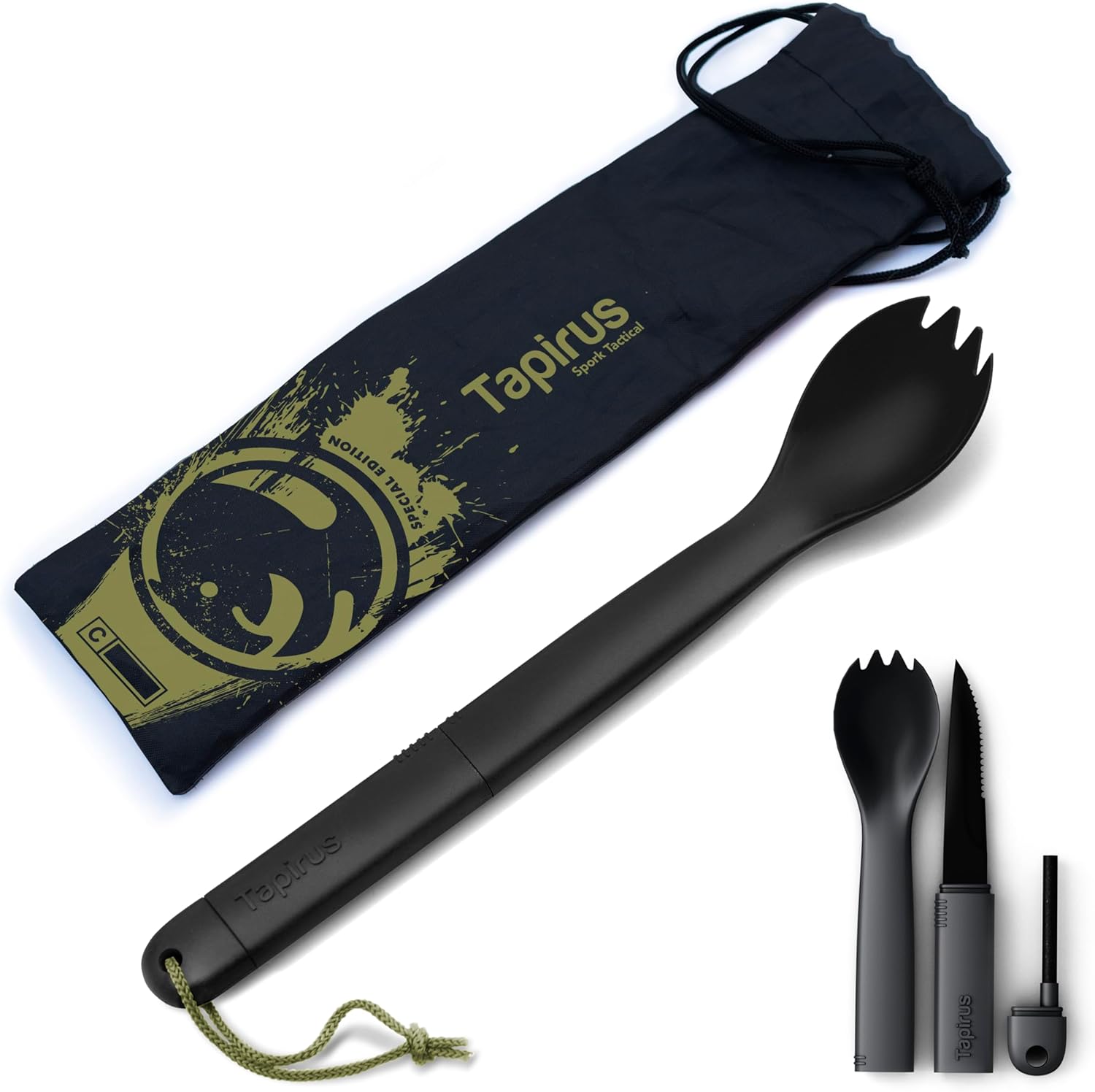 Amazon.com: Tapirus Spork Tactical Special Edition Black | BPA Free ...