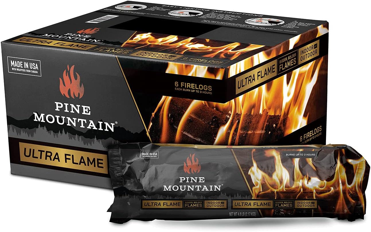 Amazon.com: Pine Mountain Ultraflame 3-Hour Firelogs, Long Burning ...