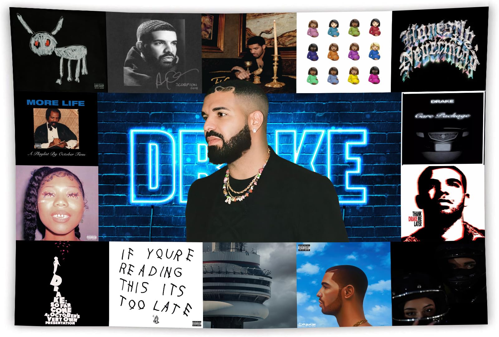 Amazon.com: Rsefly Rapper Tapestry Album Cover Tapestry Wall Hanging ...