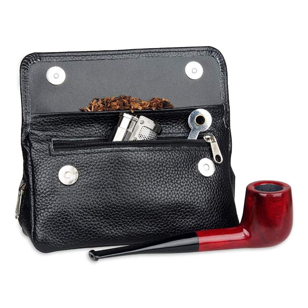 Pipe Tobacco Cases Leather Case For Pipe Smokers Set, Tobacco Smokers