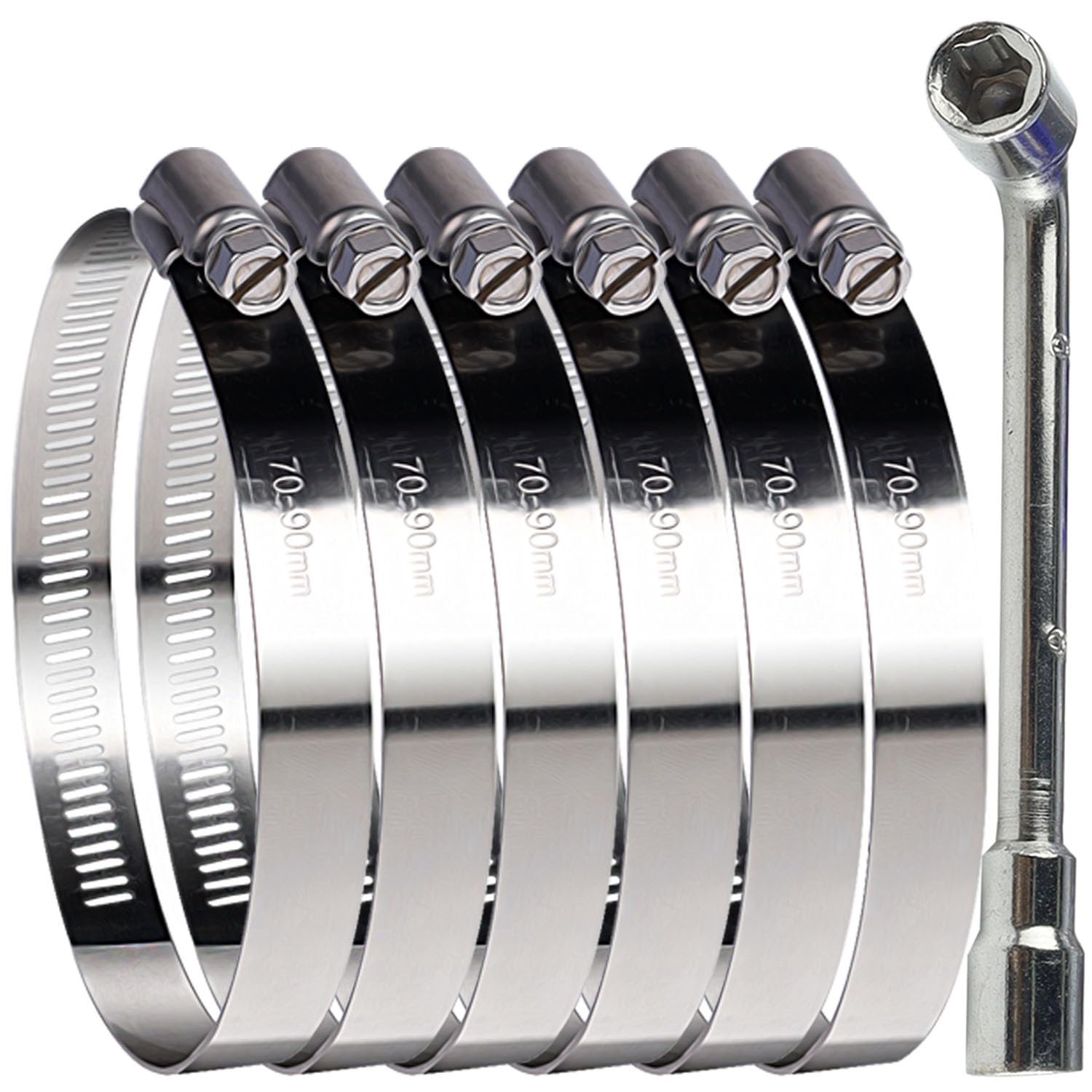 Amazon.com: SMLCON 6 Pack Stainless Steel Hose Clamps - Adjustable 2.5 ...
